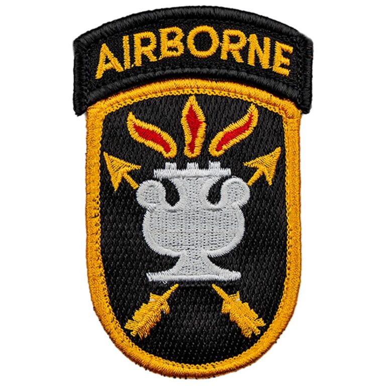 JFK Special Warfare Center Patch with Velcro, Full Color Tab Sewn